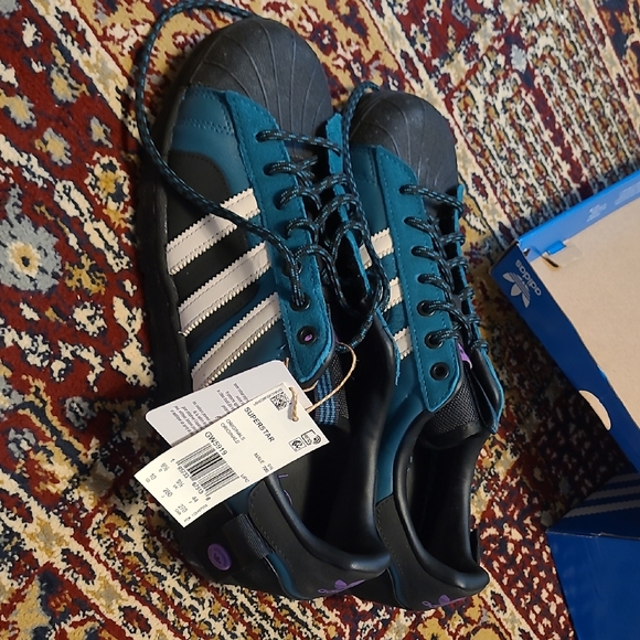 adidas | Shoes | Adidas Superstar Sneakers Rare Version Teal With ...